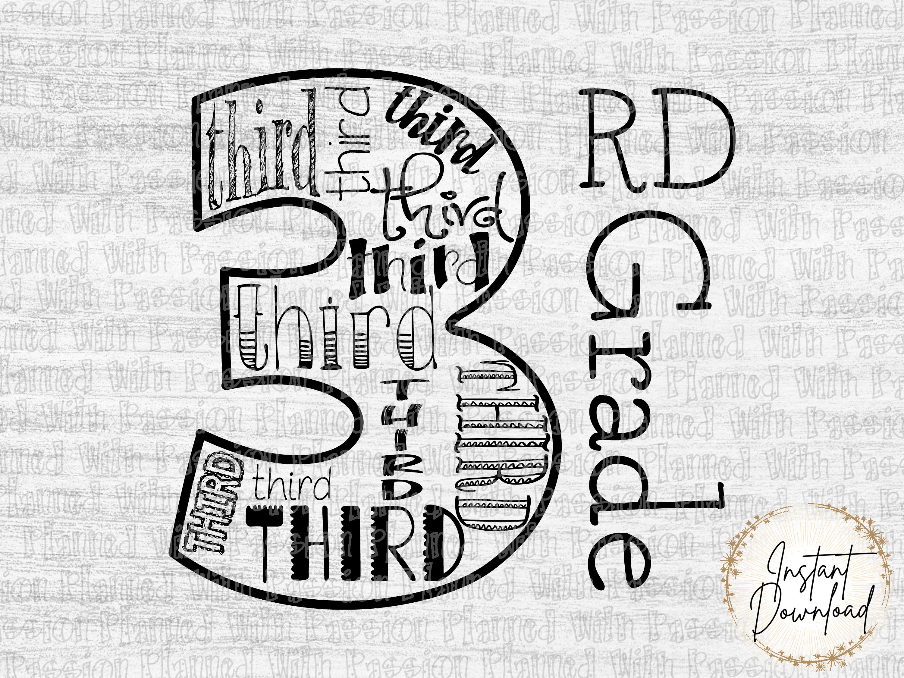 Third Grade SVG Back to School SVG 3rd Grade Shirt First - Etsy UK