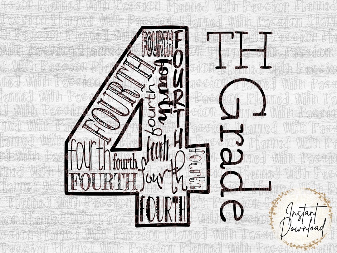 Fourth Grade SVG Back to School SVG 4th Grade Shirt First Day of School ...