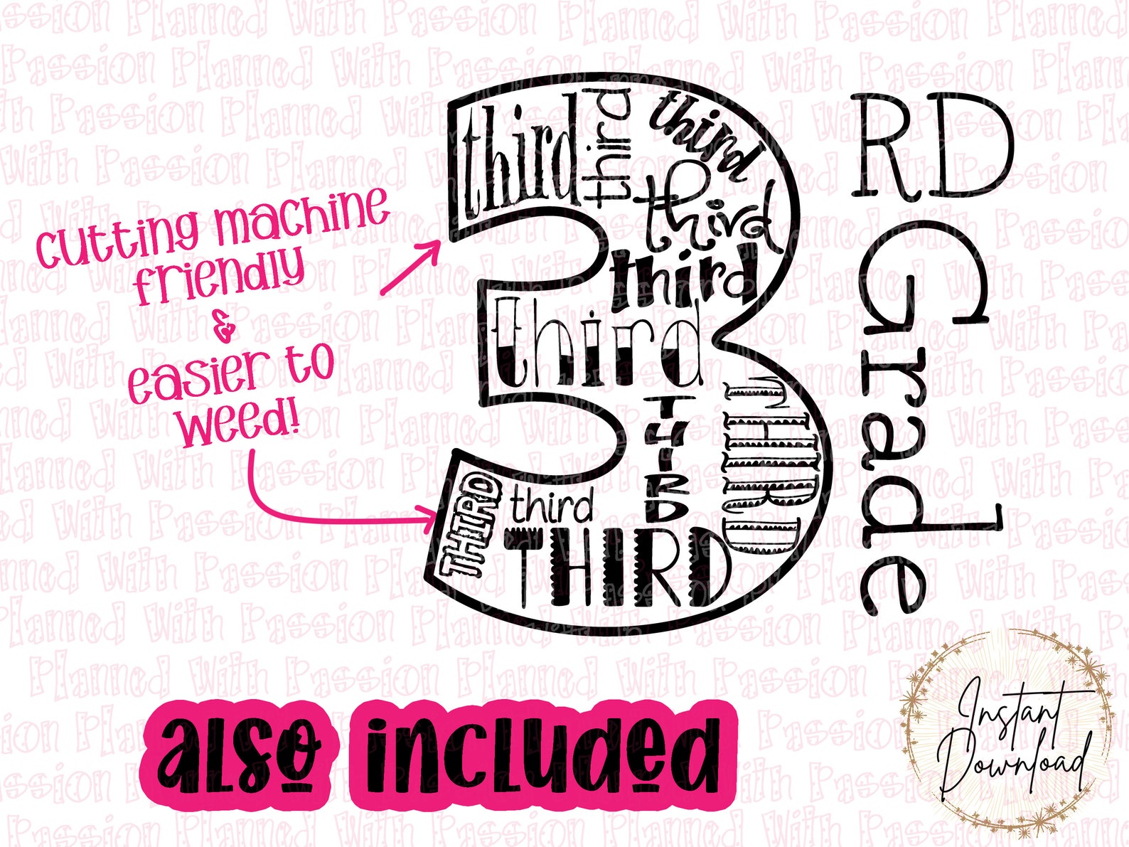 Third Grade SVG Back to School SVG 3rd Grade Shirt First - Etsy