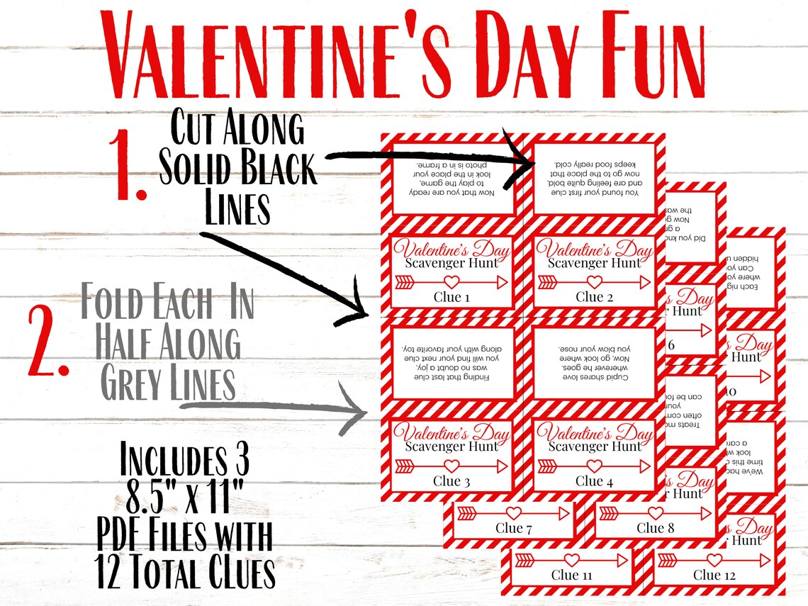 Valentine's Day Scavenger Hunt INSTANT DOWNLOAD | Etsy