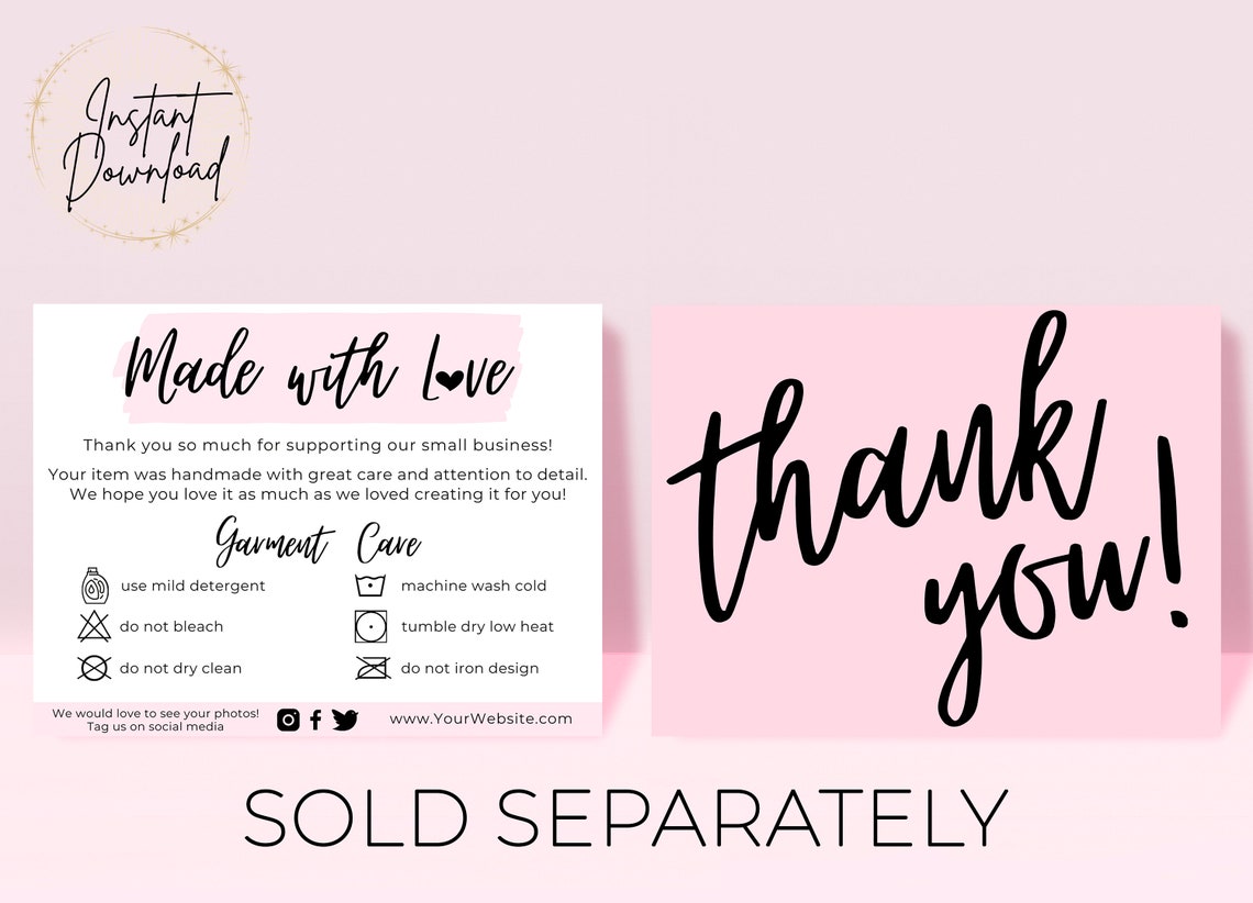 Ready to Print Vinyl Decal Instructions Card | Etsy