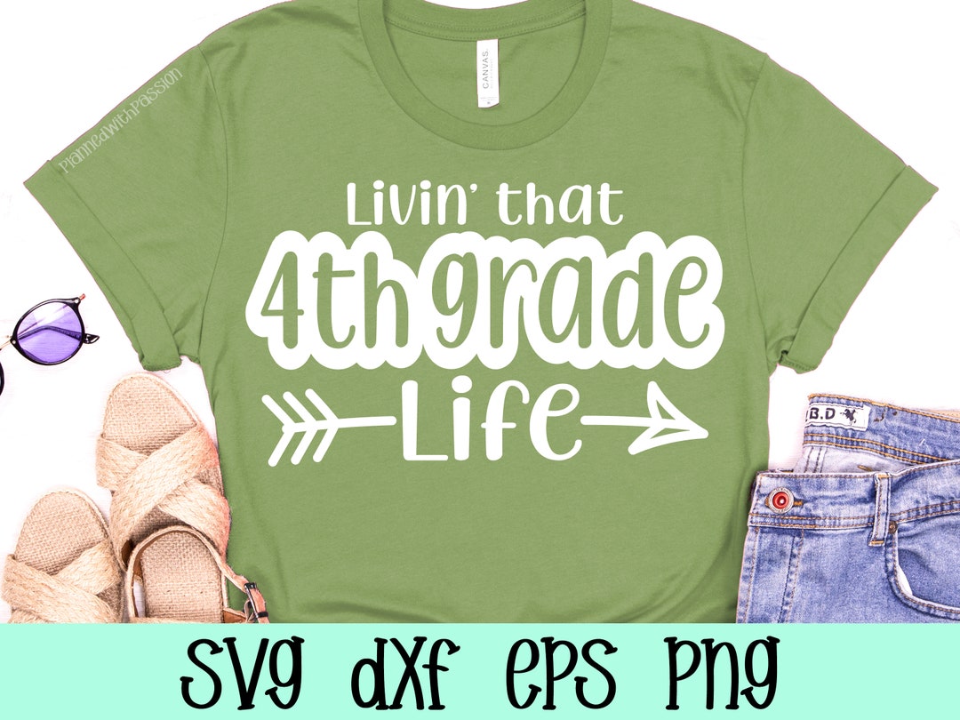 Fourth Grade SVG Back to School SVG 4th Grade Shirt - Etsy
