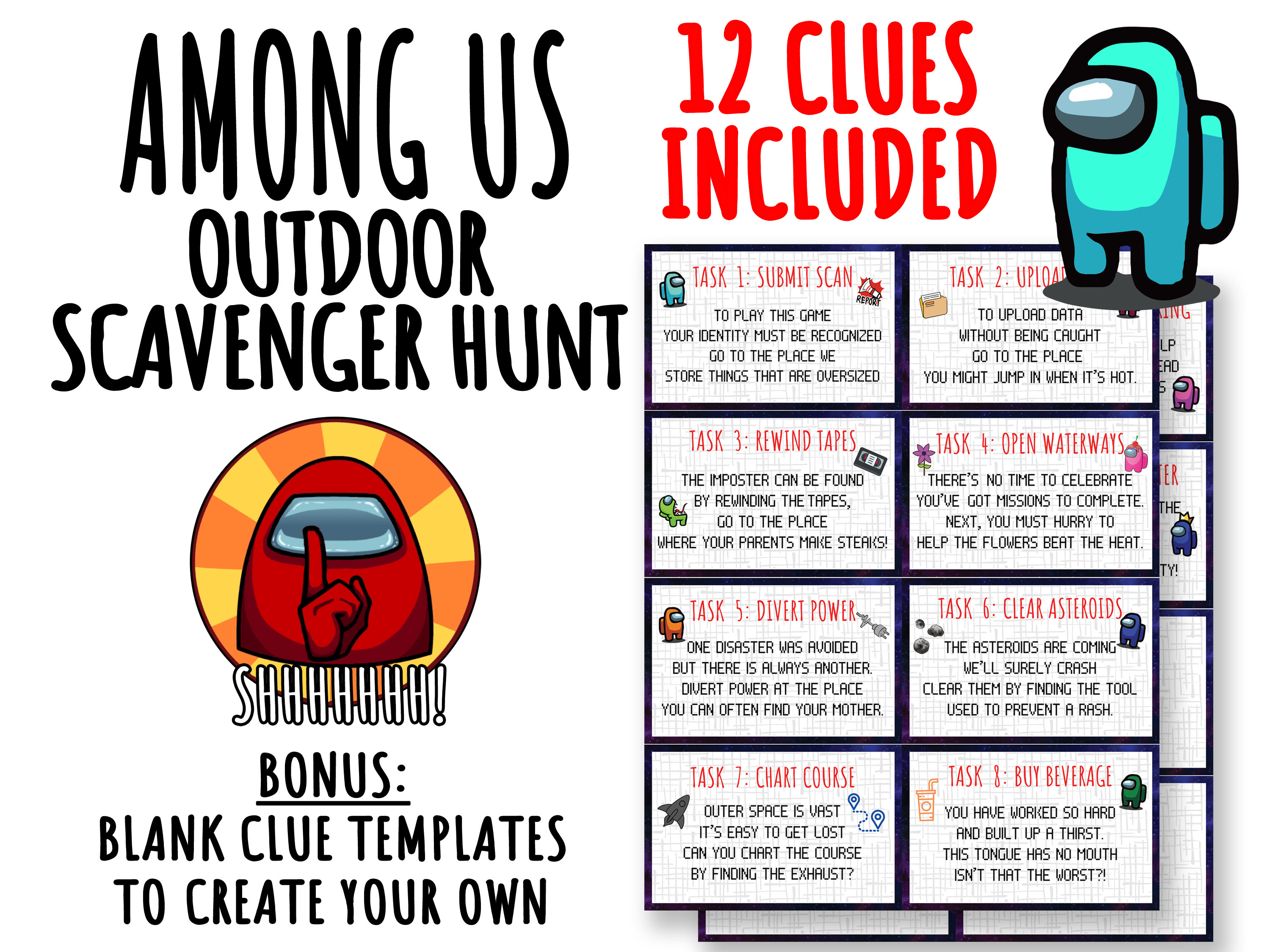 Among Us Scavenger Hunt Ideas at Lucinda Kindler blog