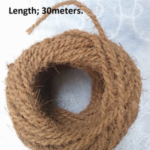 Coconut Fiber Rope/ Natural Coconut Rope/ Handmade Coconut Coir Rope ...