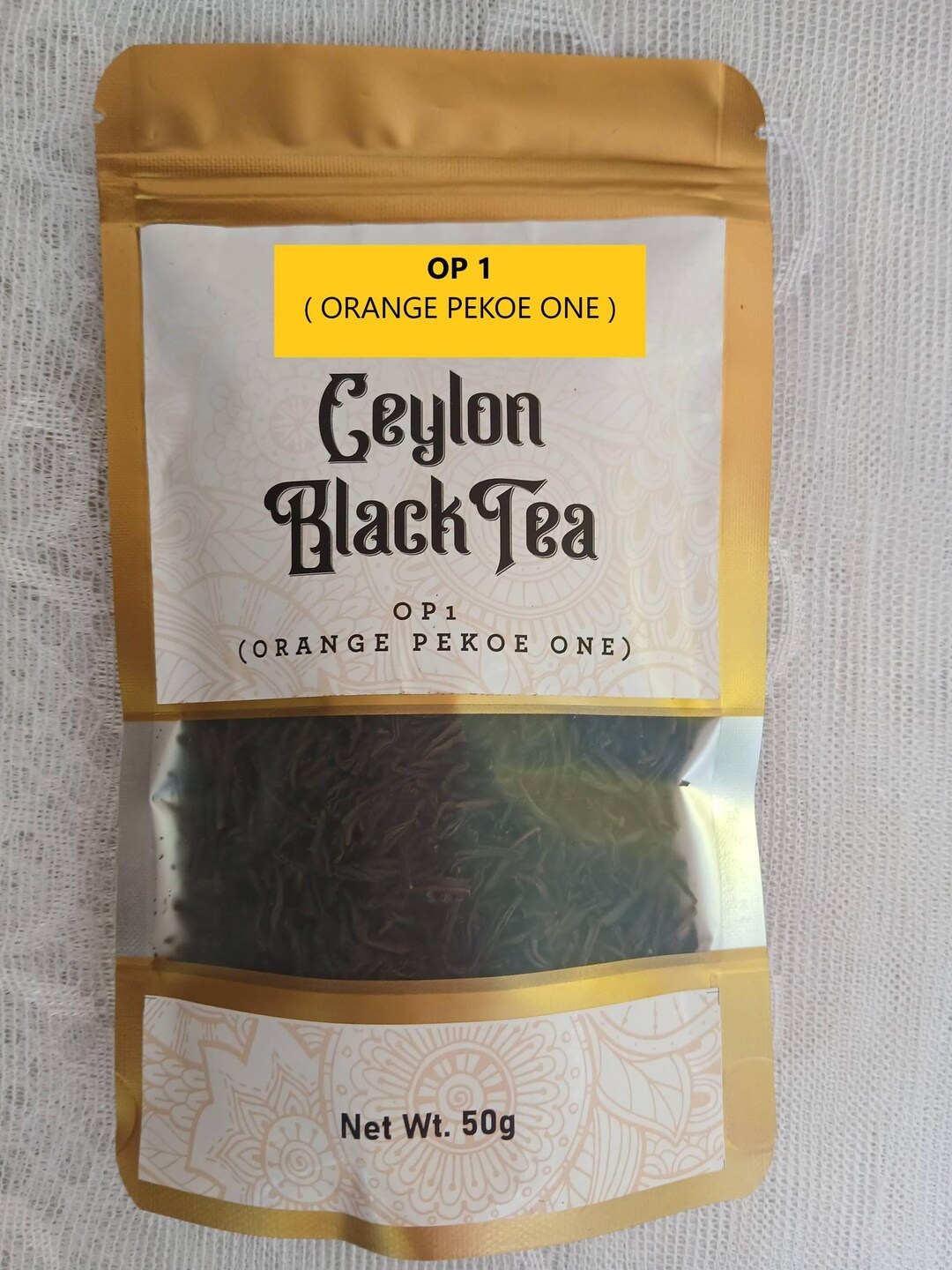 Pure Ceylon Black Tea -OP1 50g, Natural Ceylon Tea Made in Sri Lanka ...