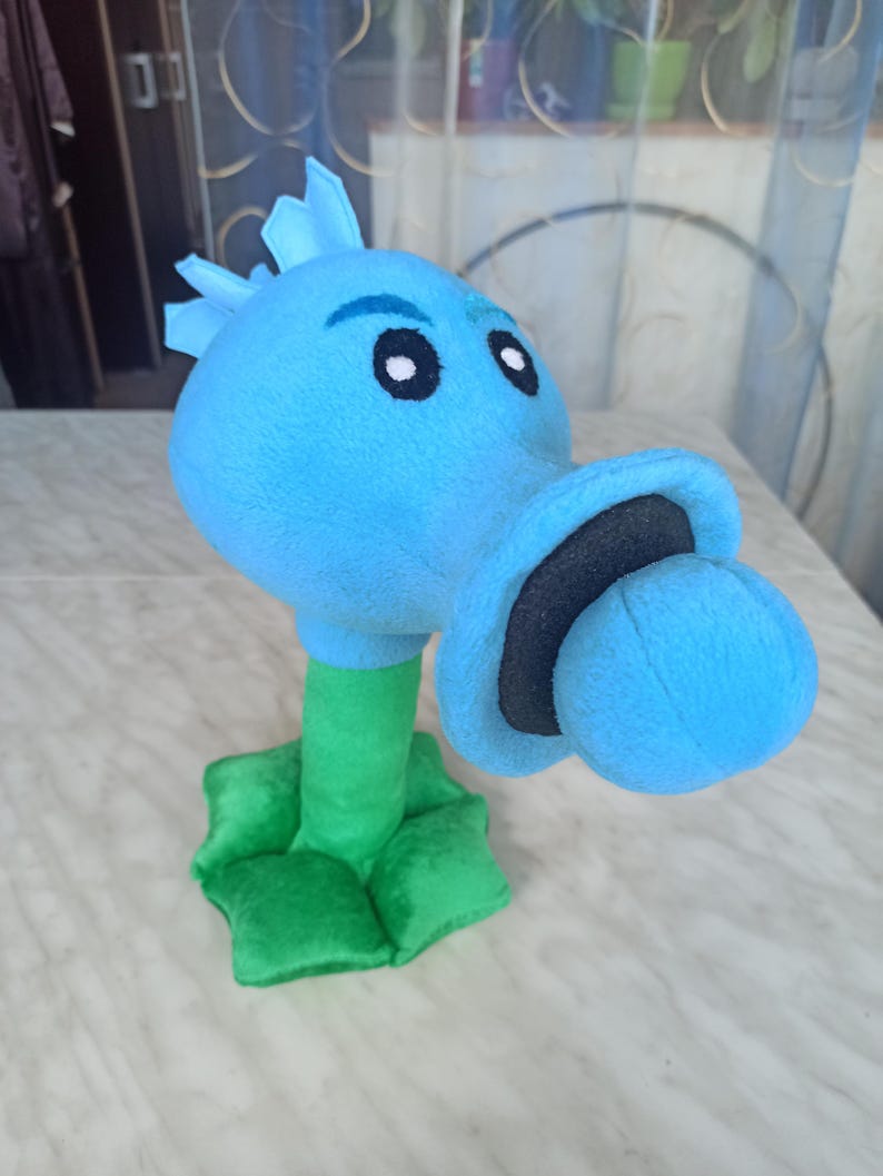 Large Plush Toy Ice Peashooter From the Game Plants Vs. Zombies. 30cm ...