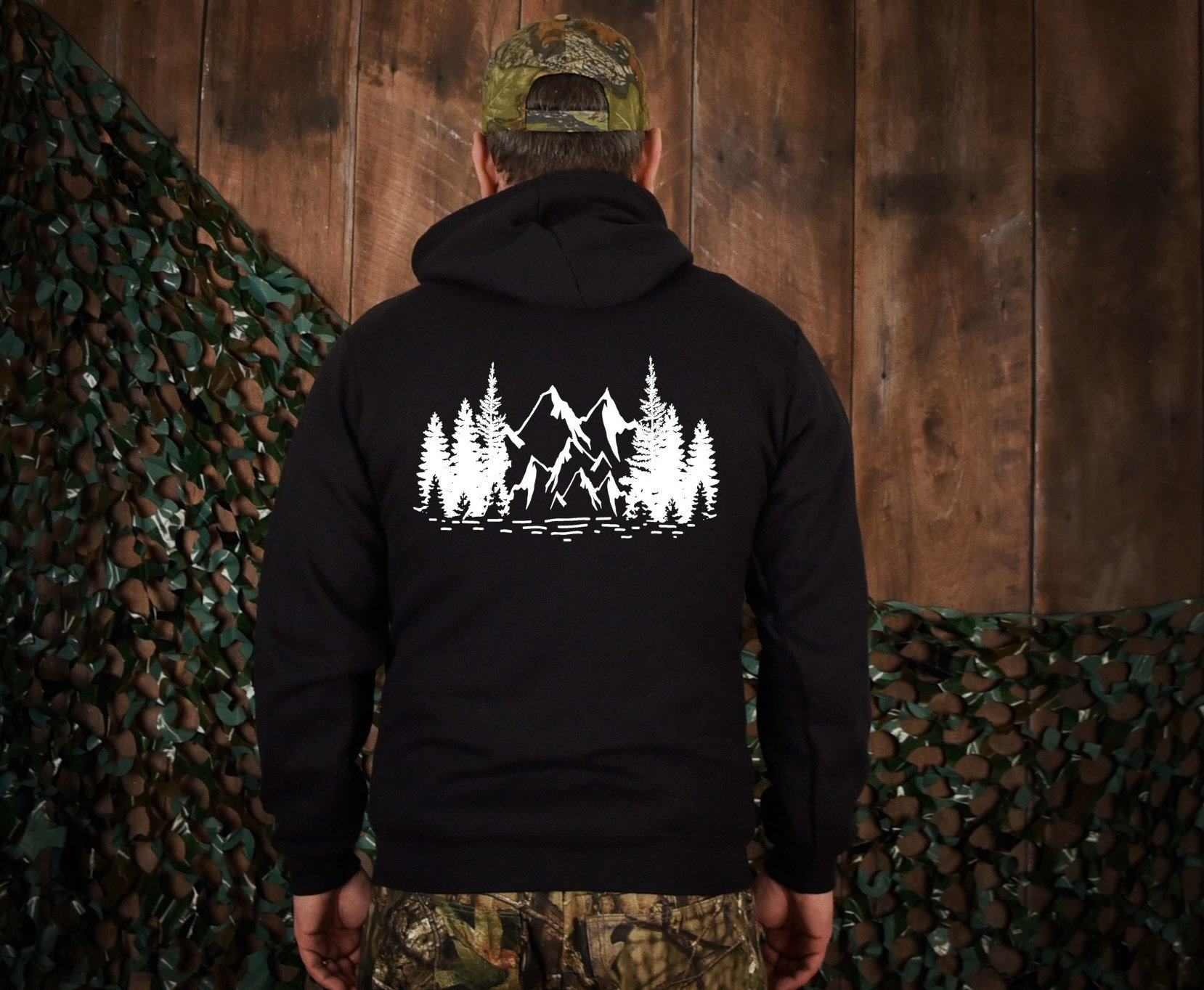 Flinter Collection - Hoodie With Mountain - Etsy