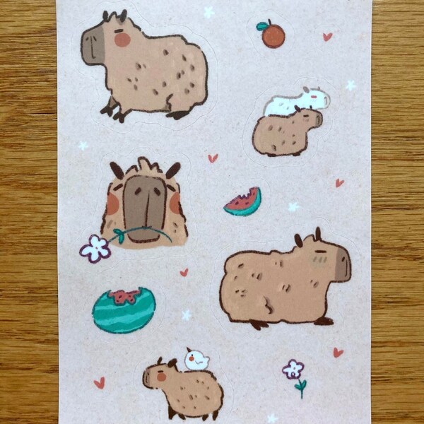 Cute Capybara Stickers - Etsy