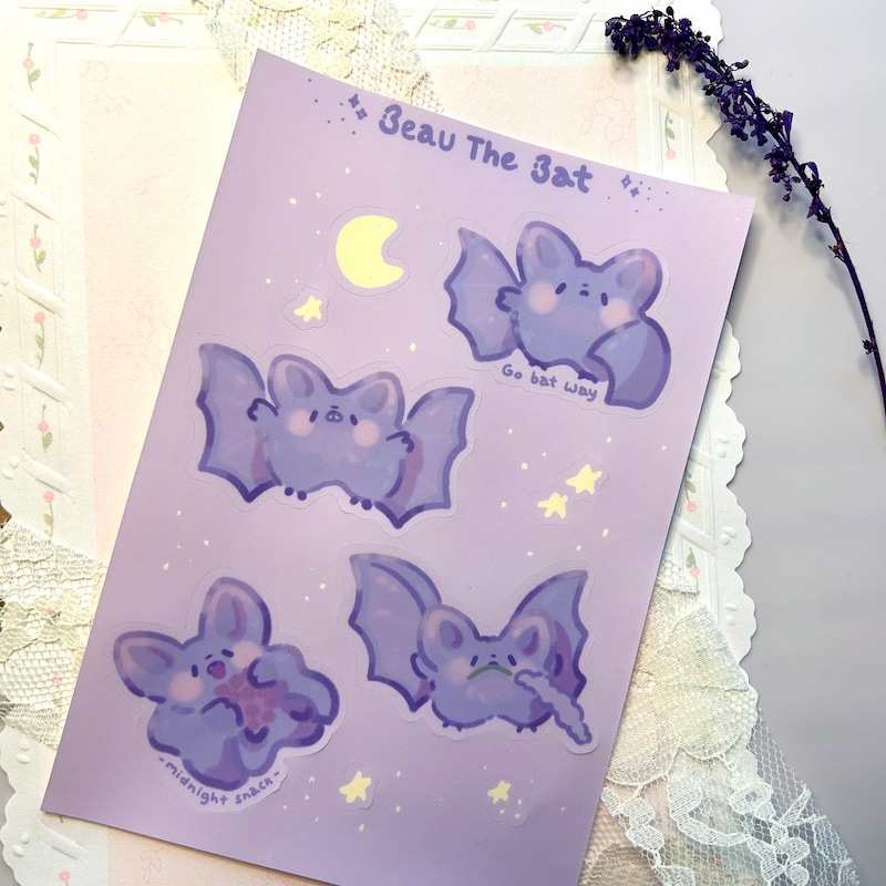 Halloween Bat Stickers - Etsy