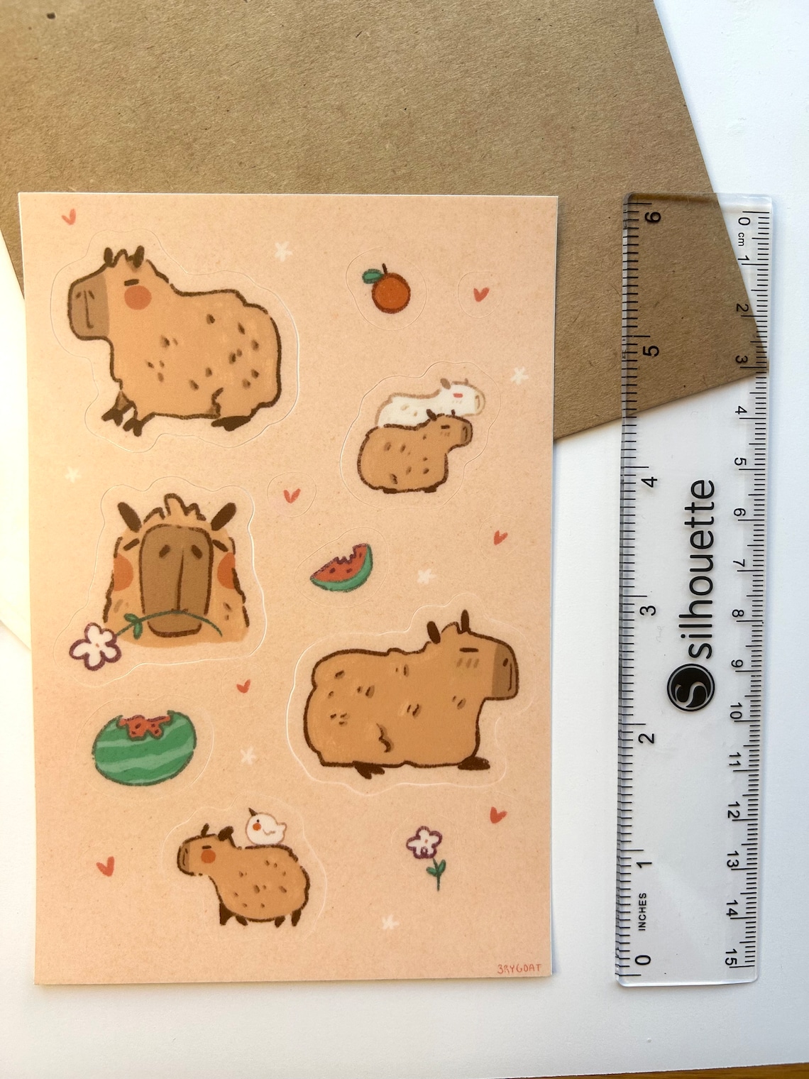 Capybara Sticker Sheet Cute Capybara Sticker Pack Coconut - Etsy