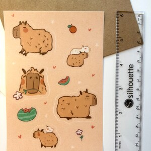 Capybara Sticker Sheet - Cute Capybara Sticker Pack - Coconut Dog ...