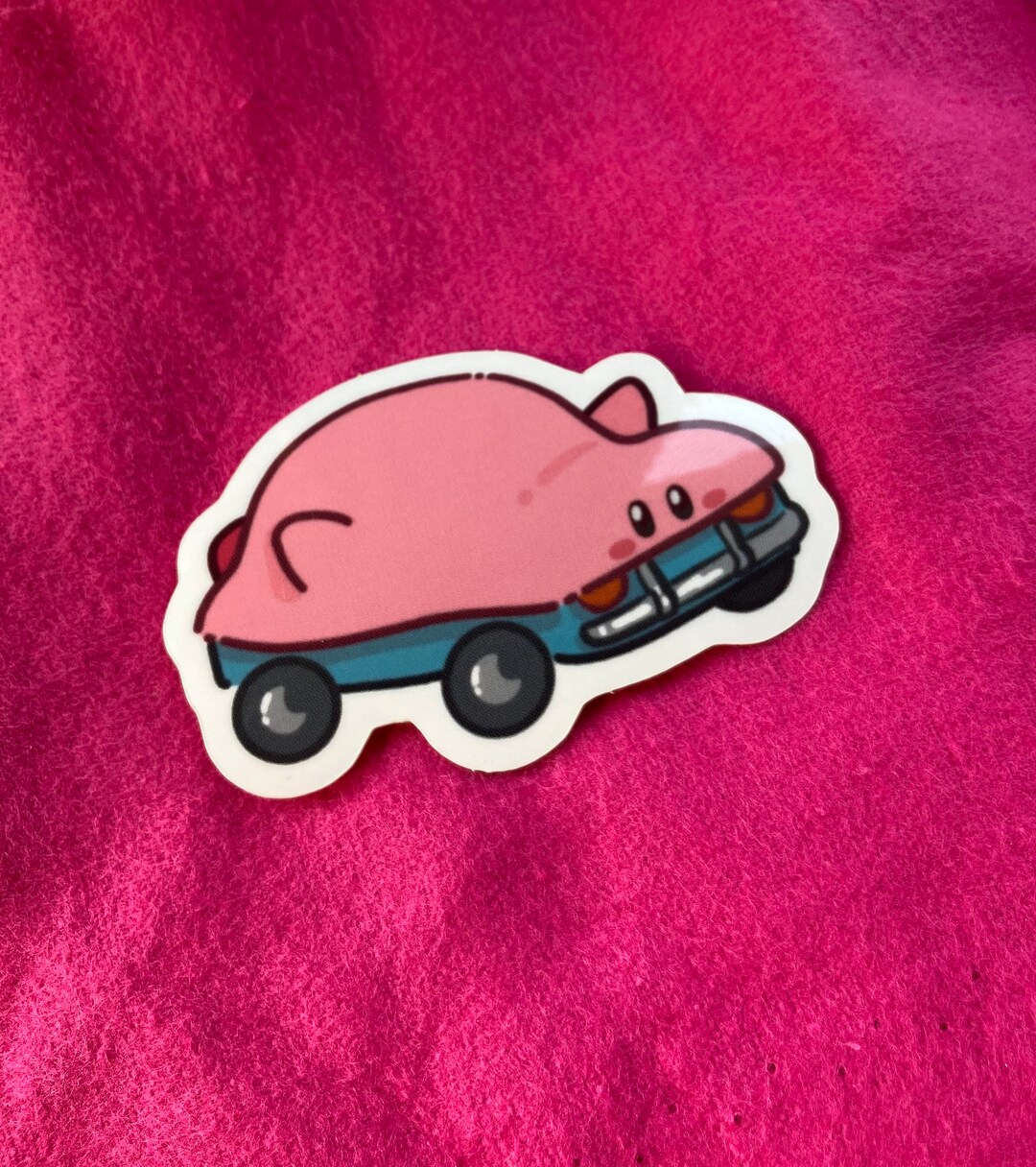 Animated Pink Car Sticker - Glossy Vinyl - Etsy