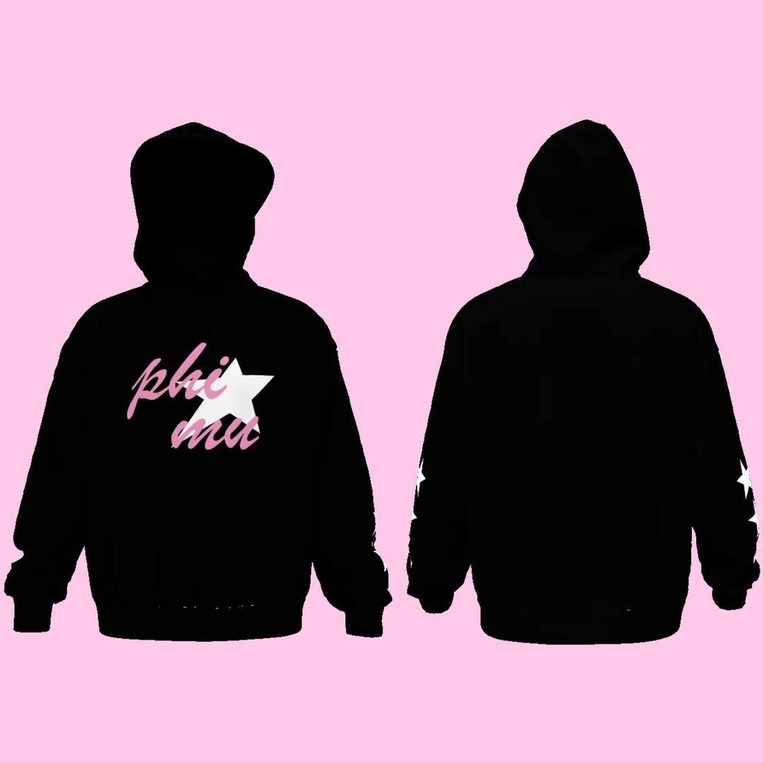Phi Mu Retro Star Hoodie Black - Etsy