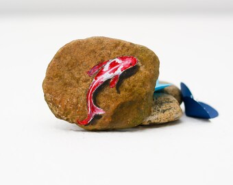 Painted Rock Koi Fish - Etsy