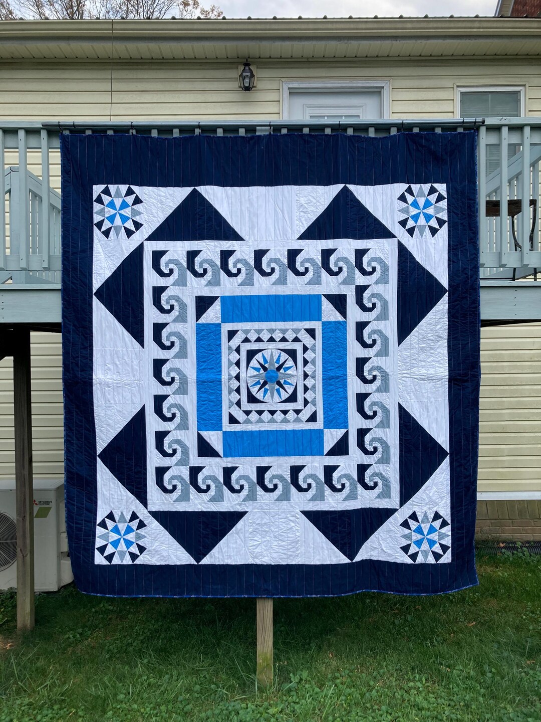 Mariner's Compass Medallion Queen Size Quilt - Etsy