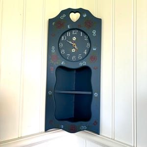 Swedish Folk Art Wall Clock, Standing / Hanging Clock | Corner Clock - Etsy