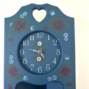 Swedish Folk Art Wall Clock, Standing / Hanging Clock | Corner Clock - Etsy
