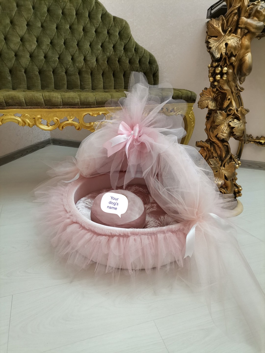 Dog Crib Puppy Mattress Birthday Dog Gift House Chihuahua Dog Furniture ...