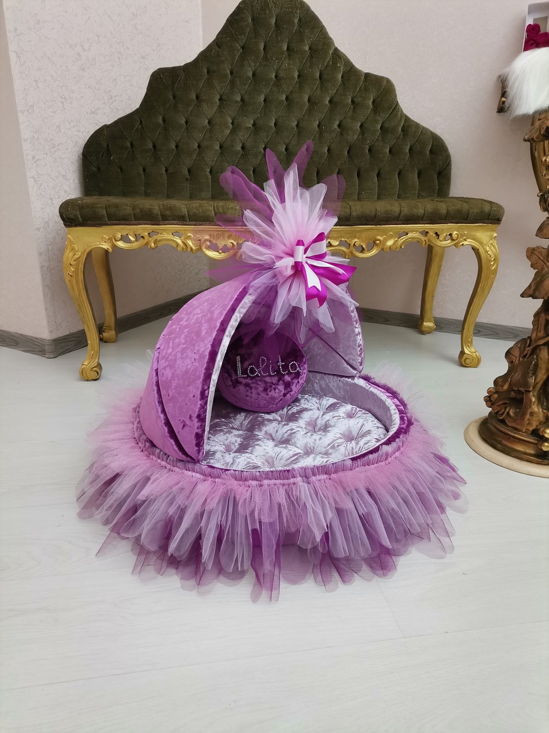 Bed for Dogs Puppy Crib Chihuahua House Gift for Small Dogs Mattress ...