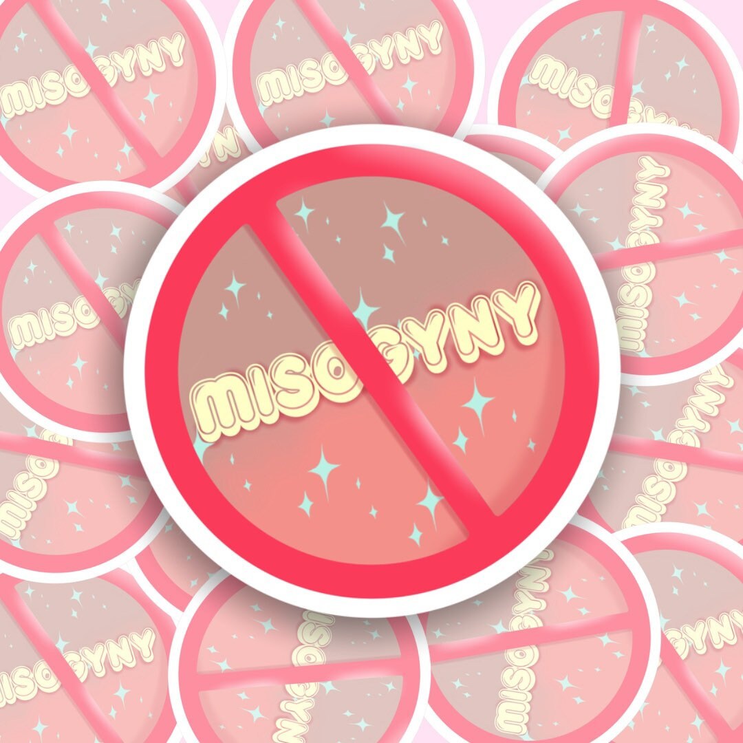Anti misogyny sticker feminist sticker no misogyny sticker | Etsy