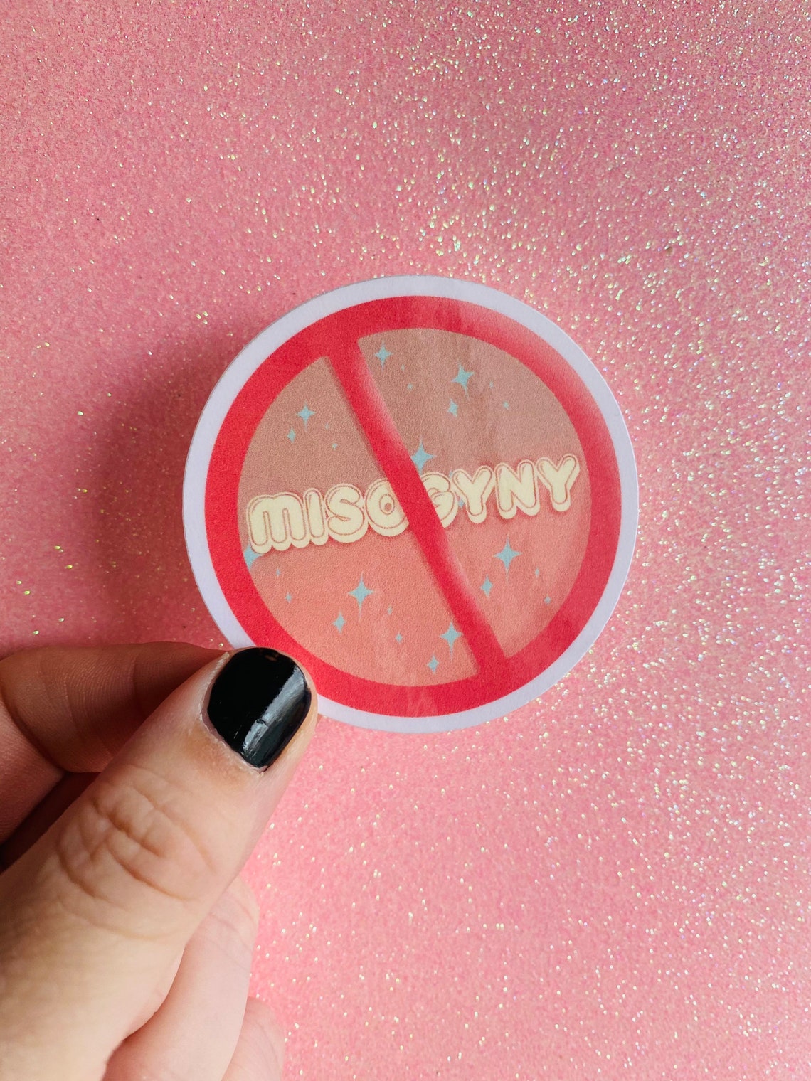 Anti misogyny sticker feminist sticker no misogyny sticker | Etsy