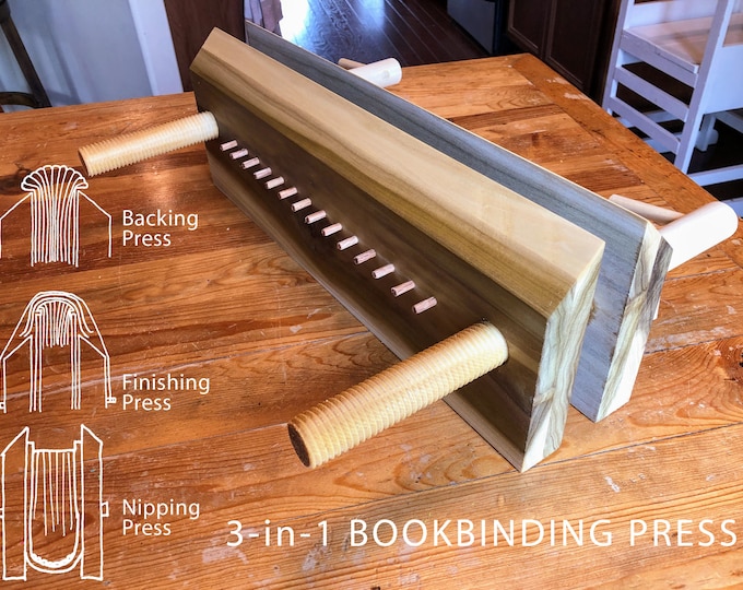 Bookbinding Press (3 in 1: Backing Press, Finishing Press, Nipping ...