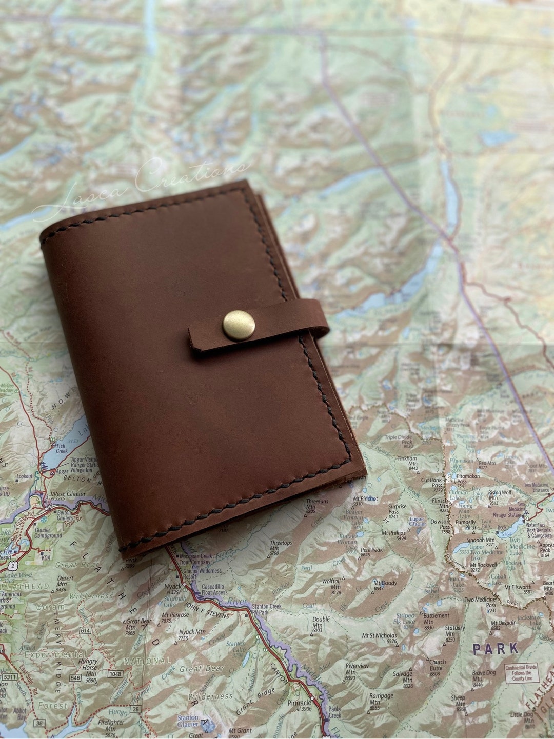 Dark Leather Pocket Book. Small Notebook Cover Minimalist Style Slow ...