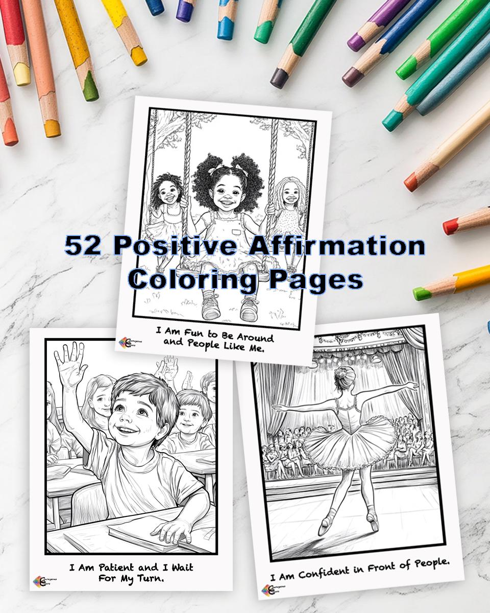 Courageous Colors: Printable, Weekly Affirmation Coloring Pages for ...