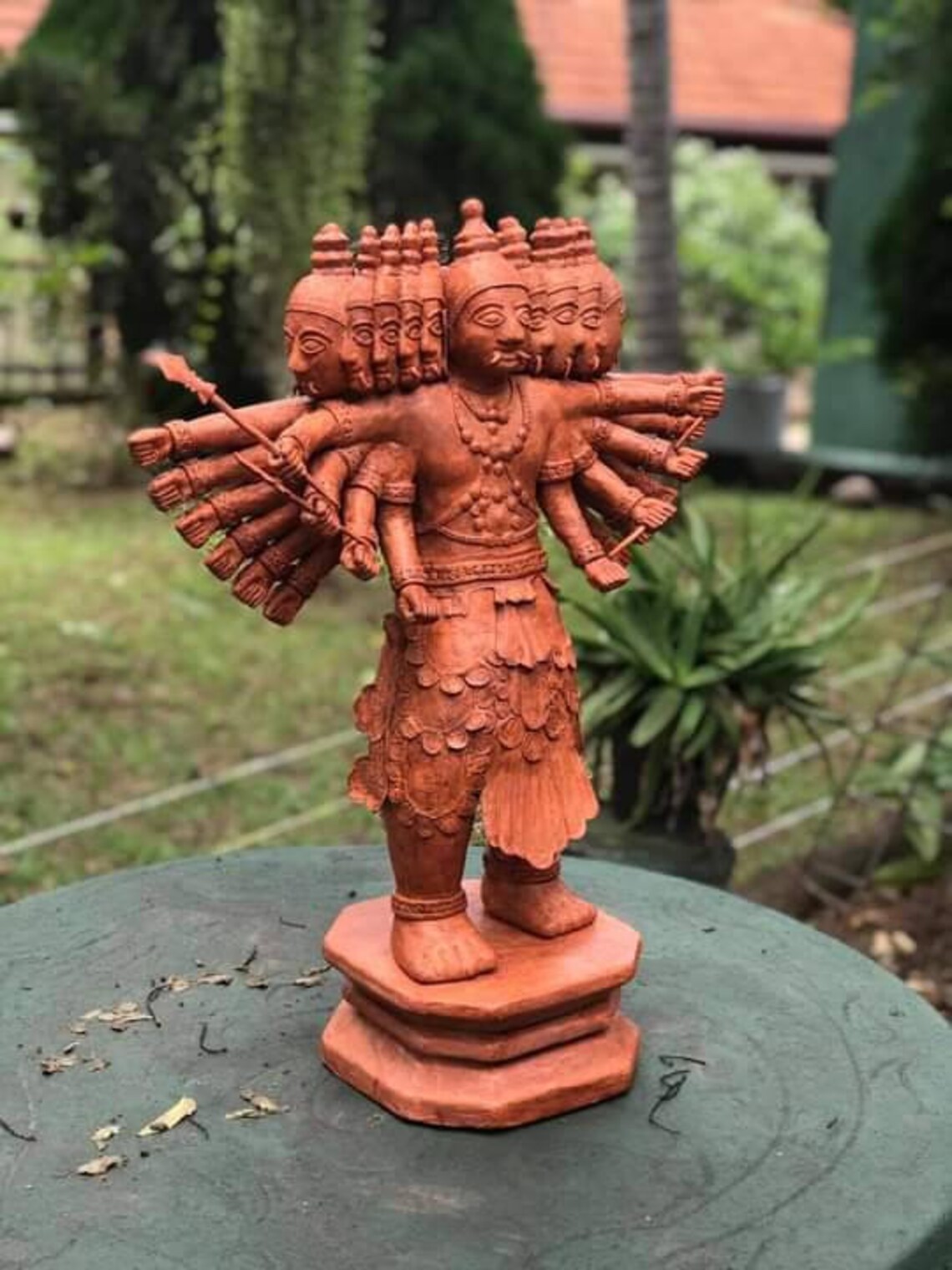 God statues Wooden Lord Ravana on Lotus Ravana Sculpture | Etsy