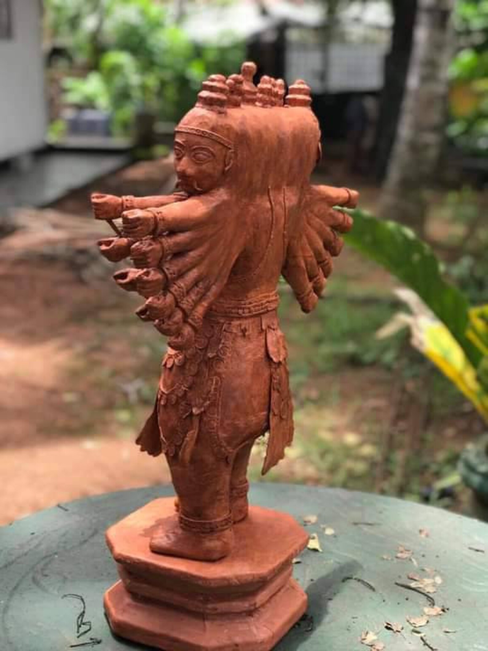 God statues Wooden Lord Ravana on Lotus Ravana Sculpture | Etsy