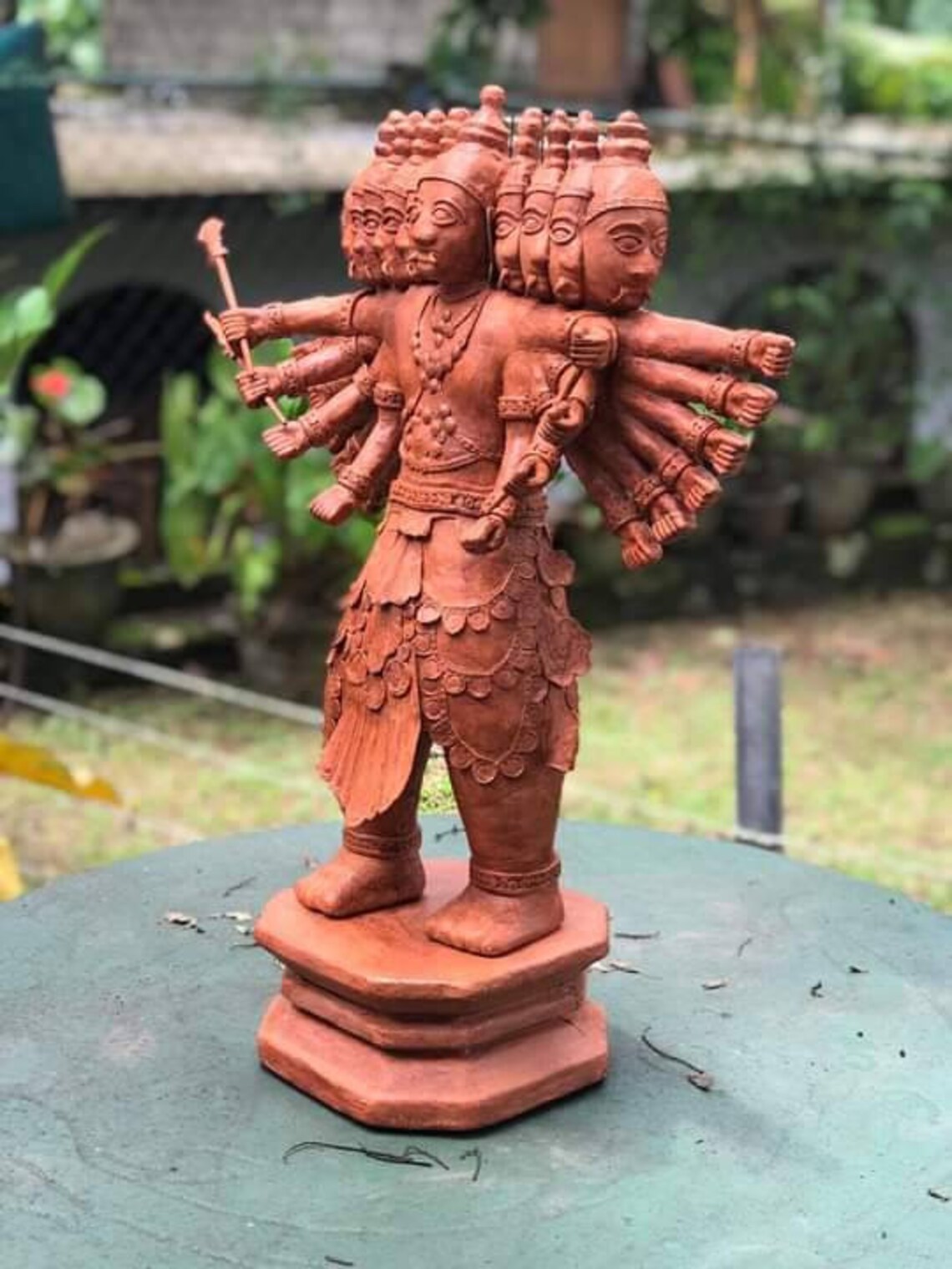 God statues Wooden Lord Ravana on Lotus Ravana Sculpture | Etsy
