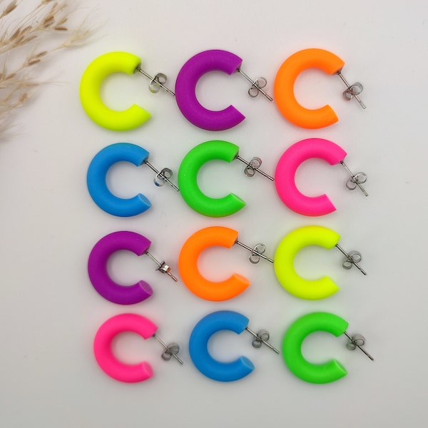 Neon Earrings - Etsy