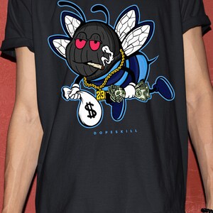 Work Hard Bee Graphic to Match Jordan 13 Obsidian Powder Blue - Etsy