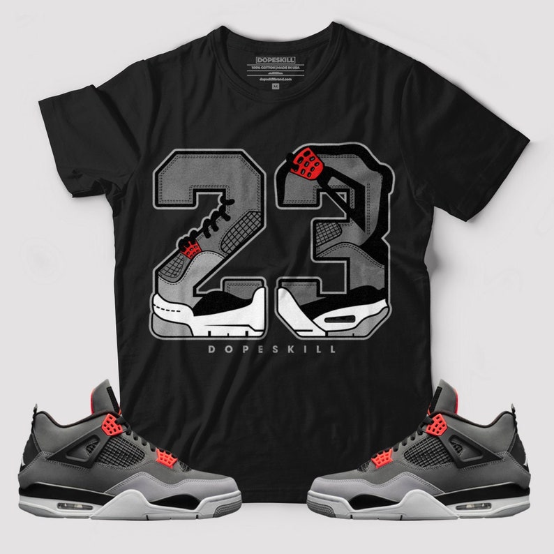 23 J4 Graphic to Match Jordan 4 Infrared T-shirt | Etsy