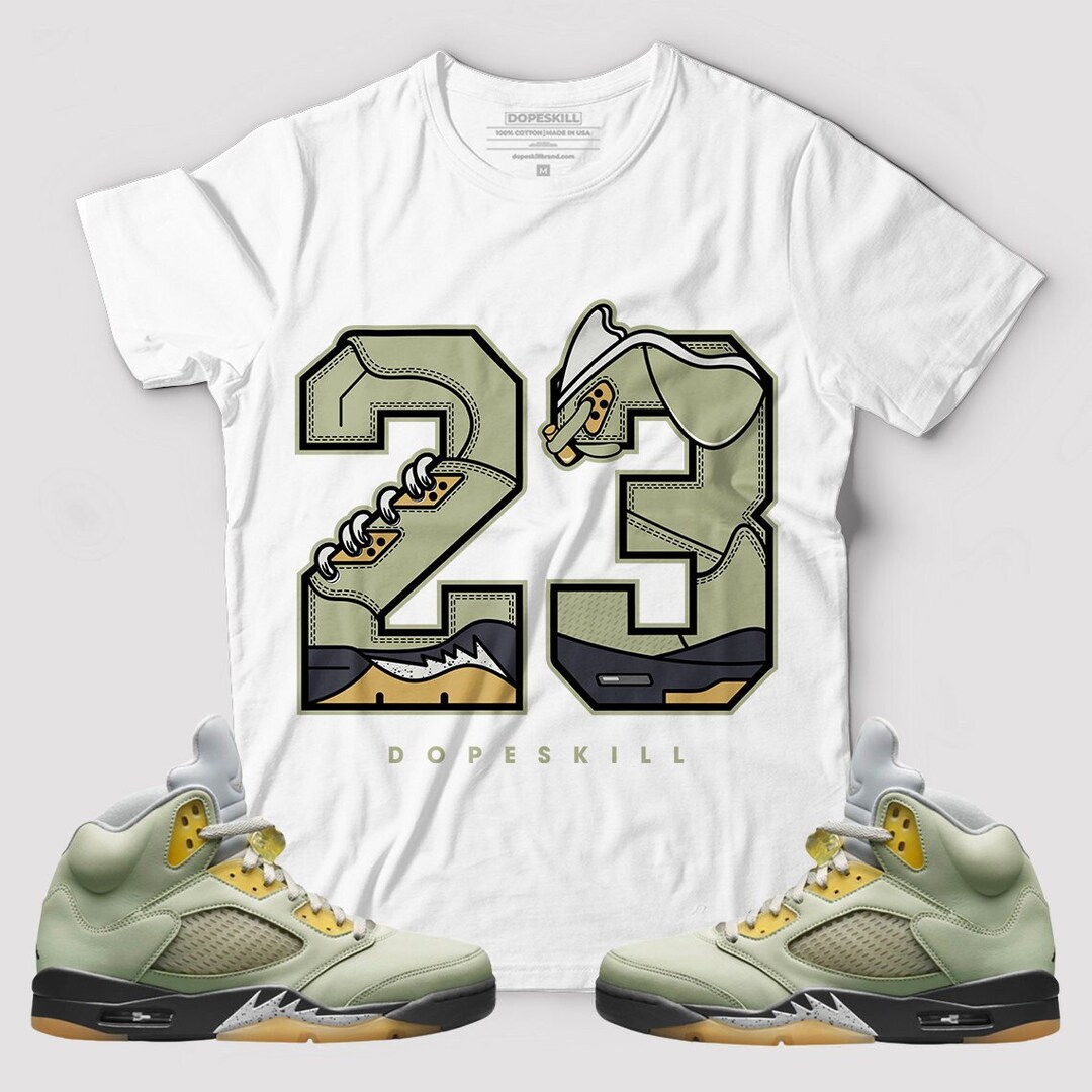 23-J5 Graphic to Match Jordan 5 Jade Horizon T-shirt - Etsy