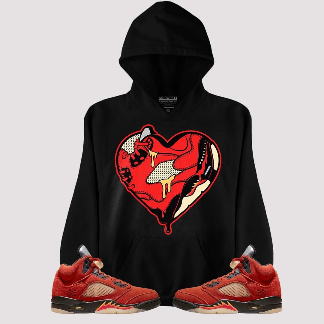 Dunk on Mars 5s Dopeskill Unisex Hoodie Heart Jordan 5 Graphic - Etsy
