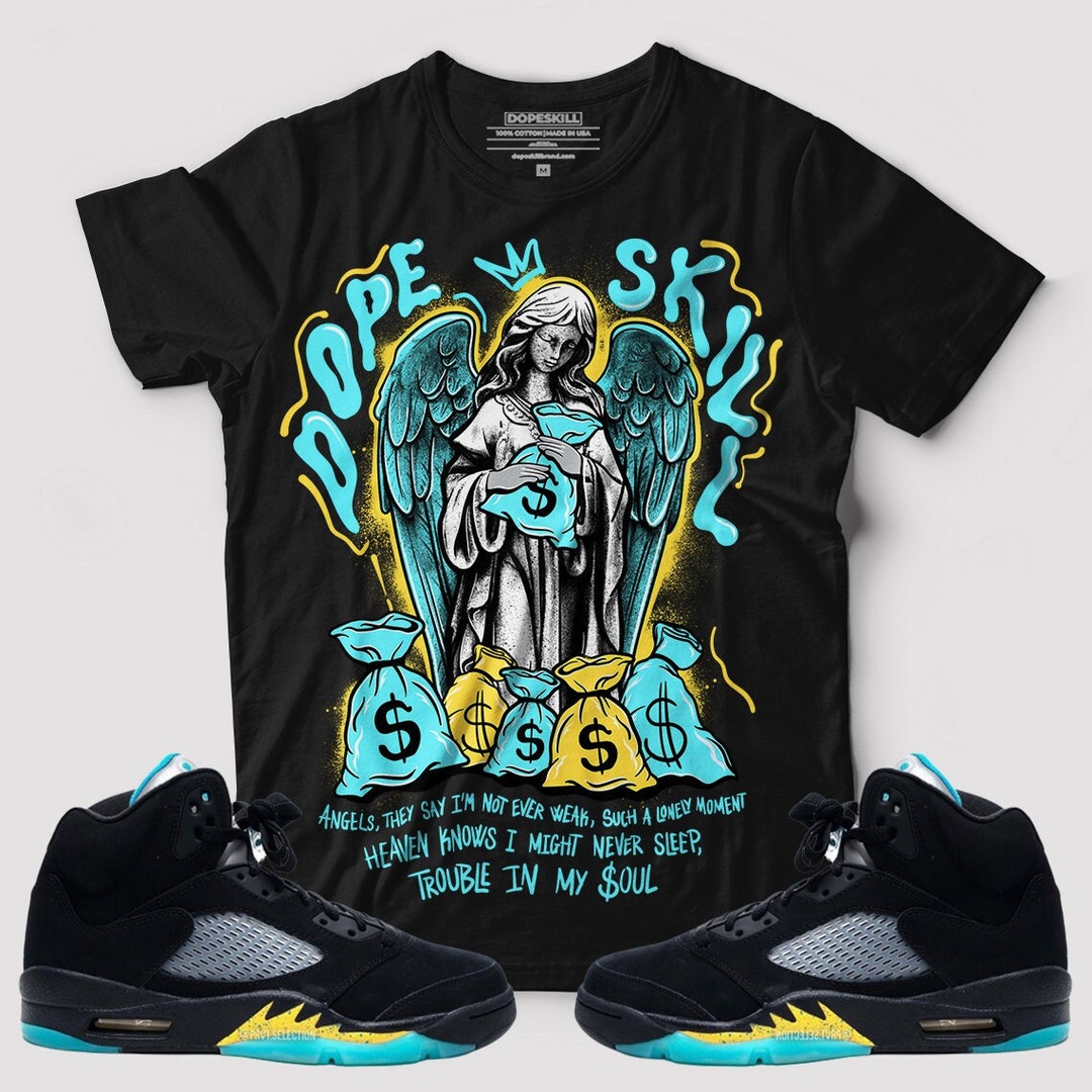 Aqua 5s Dopeskill Unisex T-shirt Angels Graphic - Etsy