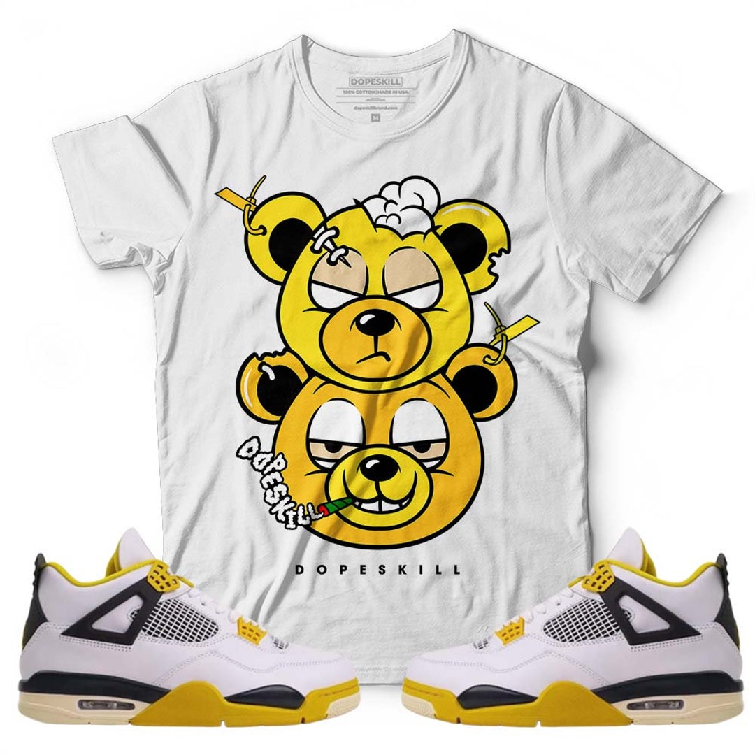 Vivid Sulfur 4s Dopeskill Unisex T-shirt Dope Bear Graphic - Etsy