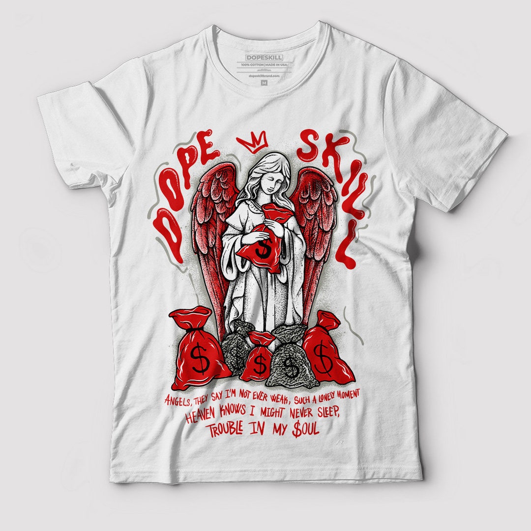 Fire Red 3s Dopeskill Unisex T-shirt Angels Graphic - Etsy
