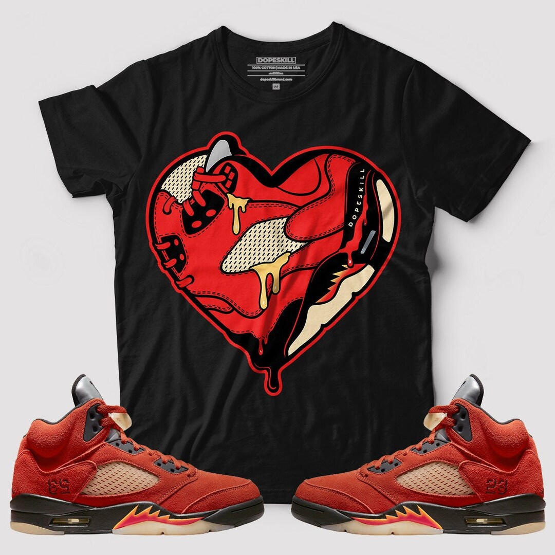 Dunk on Mars 5s Dopeskill Unisex T-shirt Heart Jordan 5 Graphic - Etsy