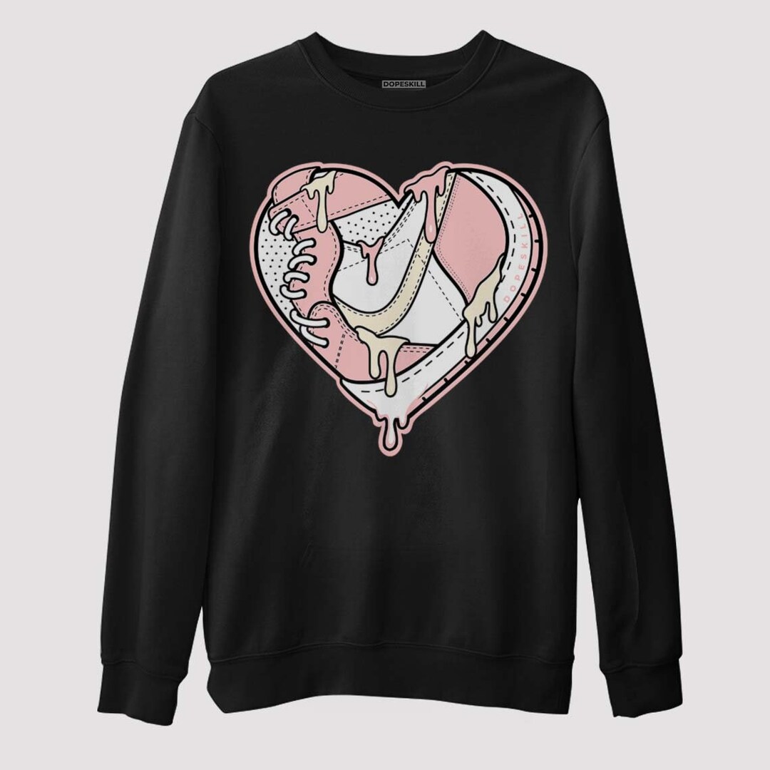 Washed Pink 1s Retro High OG Dopeskill Unisex Sweatshirt Heart Jordan 1 ...