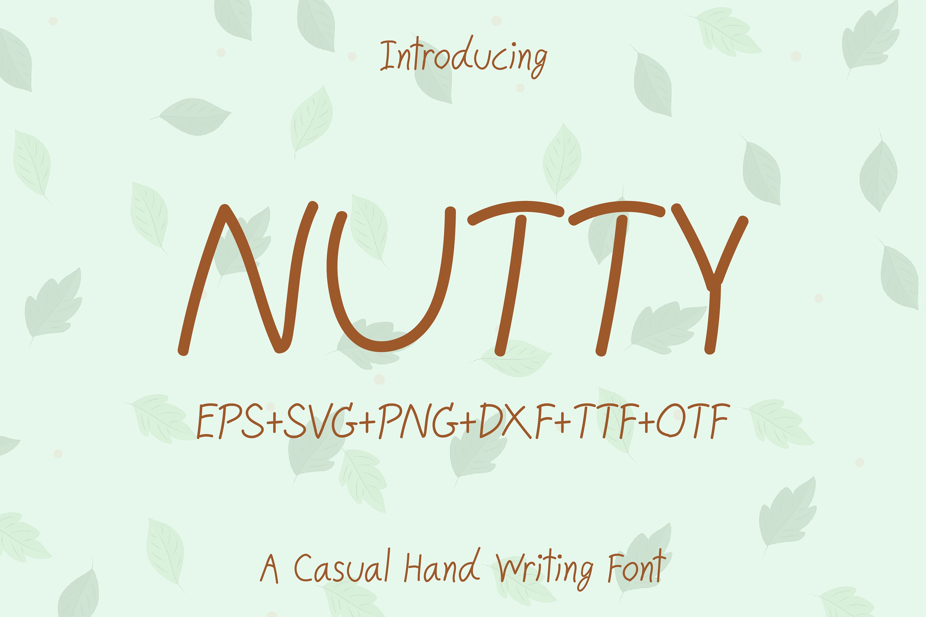 NUTTY FONT Casual Hand Writing Font Digital Font Download Zip - Etsy UK