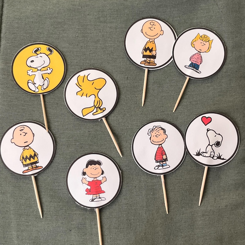 Snoopy Cupcake Toppers - Etsy