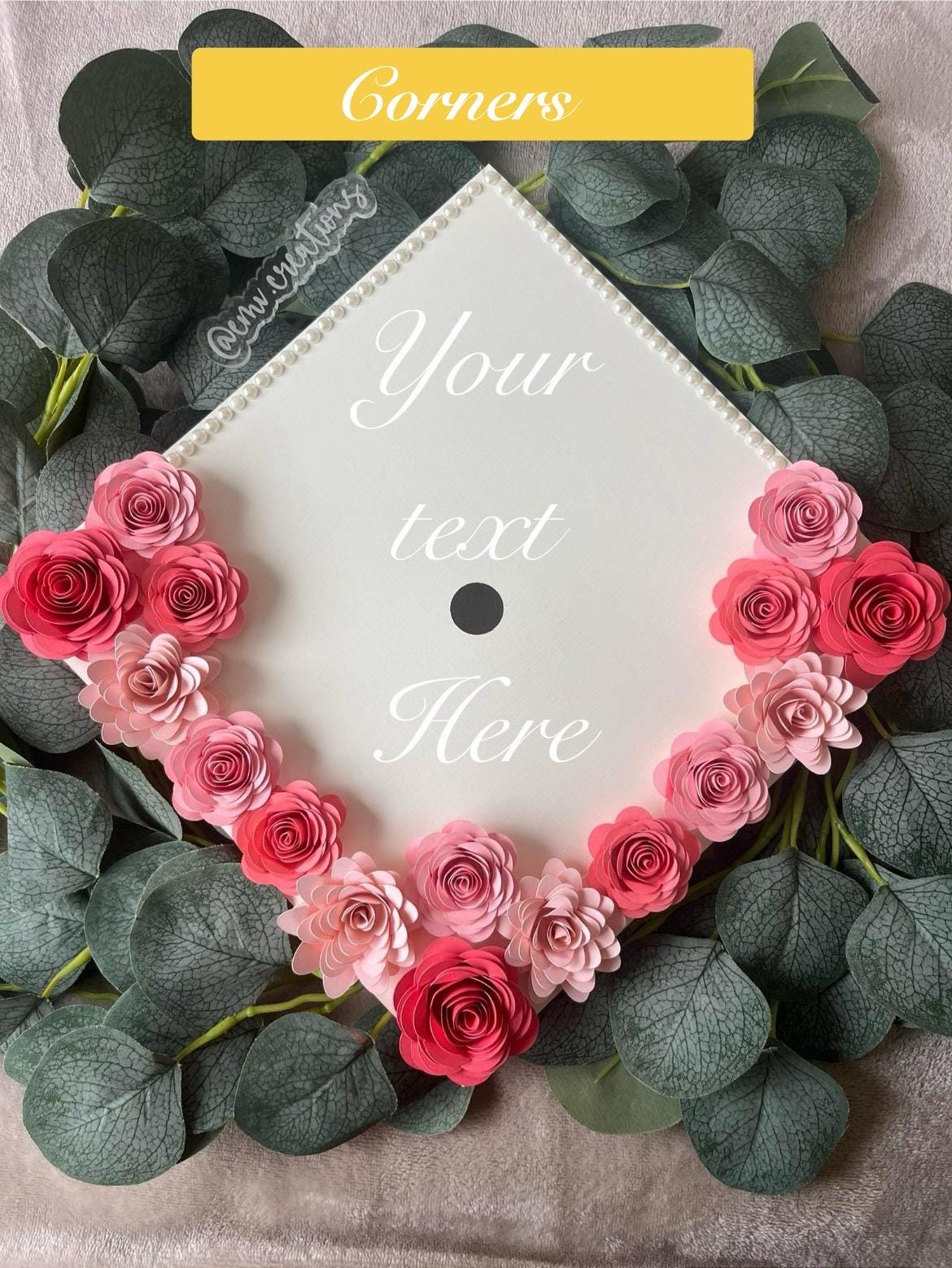Graduation Cap, Class of 2025, Custom Grad Cap, Flower Grad Cap ...