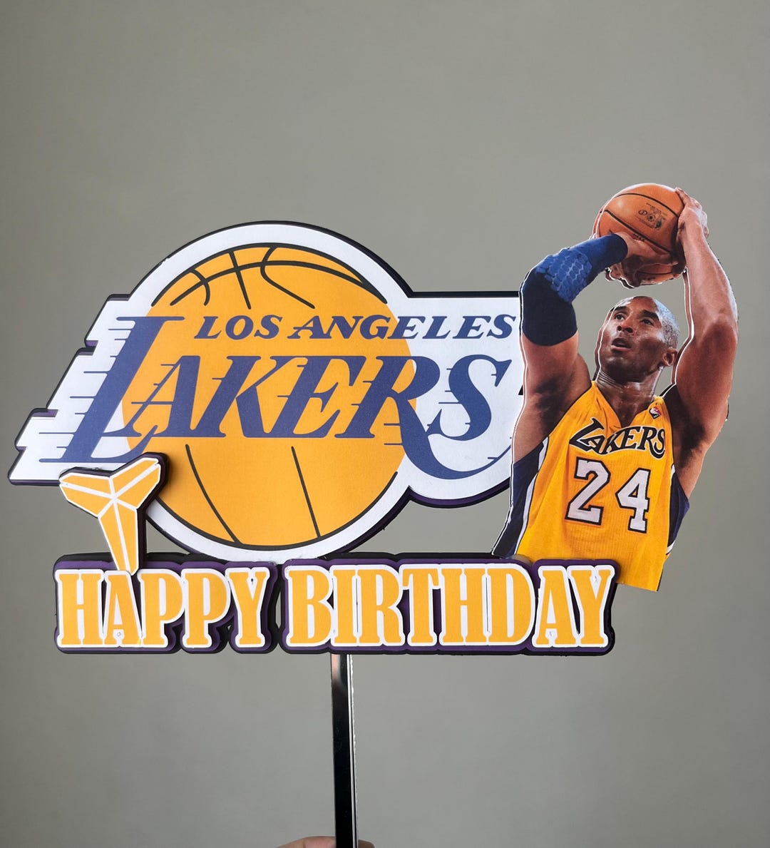 Lakers Cake Topper, LA, Laker Theme, Party Decoration, Cake Decor, LA ...