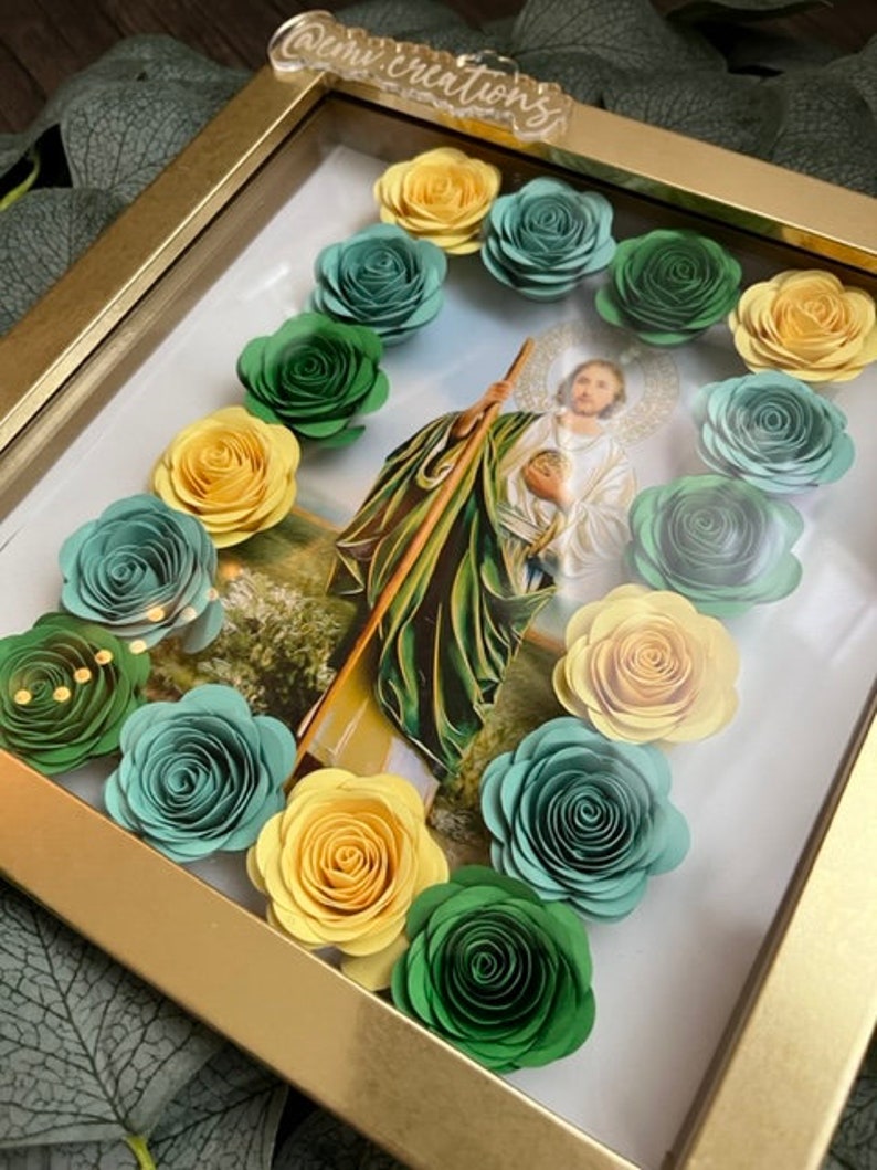 San Judas Tadeo, St. Jude Shadow Box, St. Jude, Christmas Gift, Gift ...