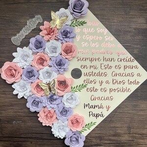 Graduation Cap, Class of 2026, Custom Grad Cap, Flower Grad Cap ...
