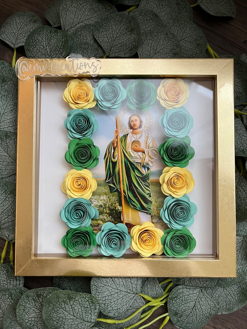 San Judas Tadeo, St. Jude Shadow Box, St. Jude, Christmas Gift, Gift ...