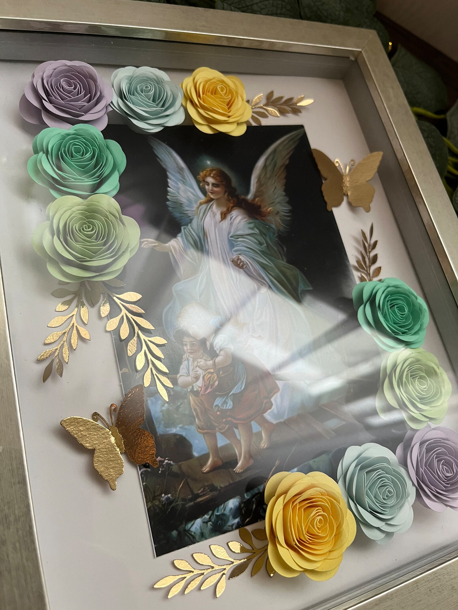 Angel De La Guarda, Guardian Angel Shadow Box, Christmas Gift, Gift for ...