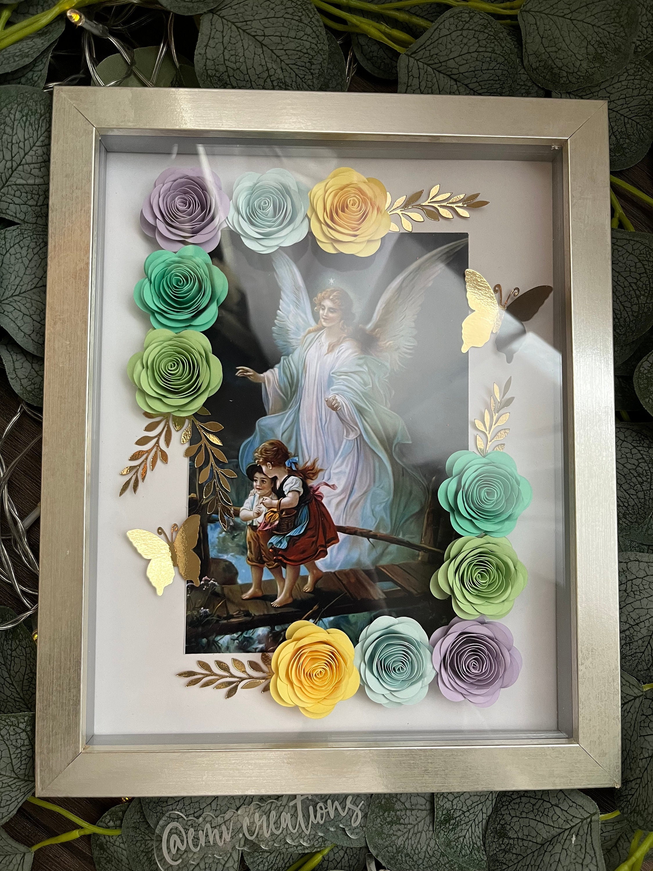 Angel De La Guarda, Guardian Angel Shadow Box, Christmas Gift, Gift for ...